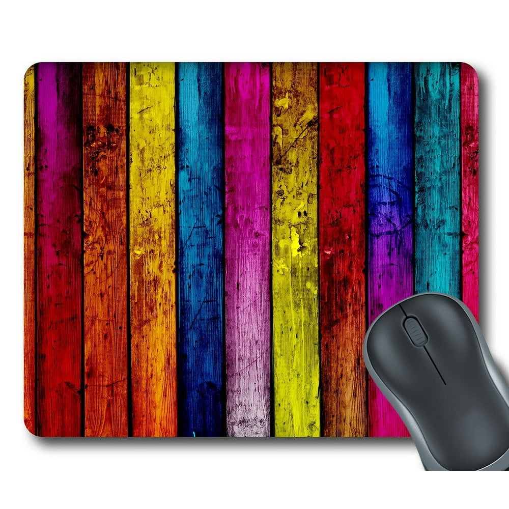 GCKG Classic Retro Colorful Wood Stripes Mouse Pad Personalized Unique ...