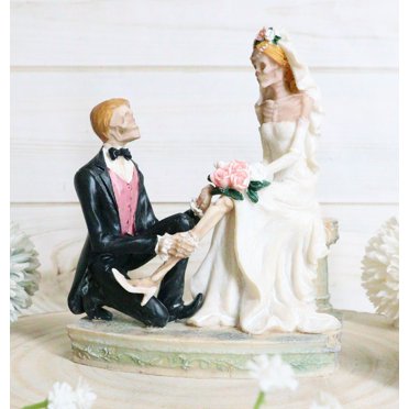 Love Never Dies Wedding Bride And Groom Skeleton Couple In Dancing Pose Figurine - Walmart.com