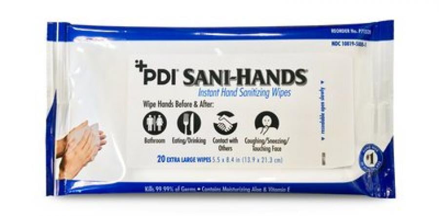 PDI Sani-Hands Instant Hand Sanitizing Wipes, 70% Strength, Ethyl ...