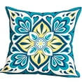 Bohemian Mediterranean Tile Print Pillowcase, Vibrant Fade Resistant ...