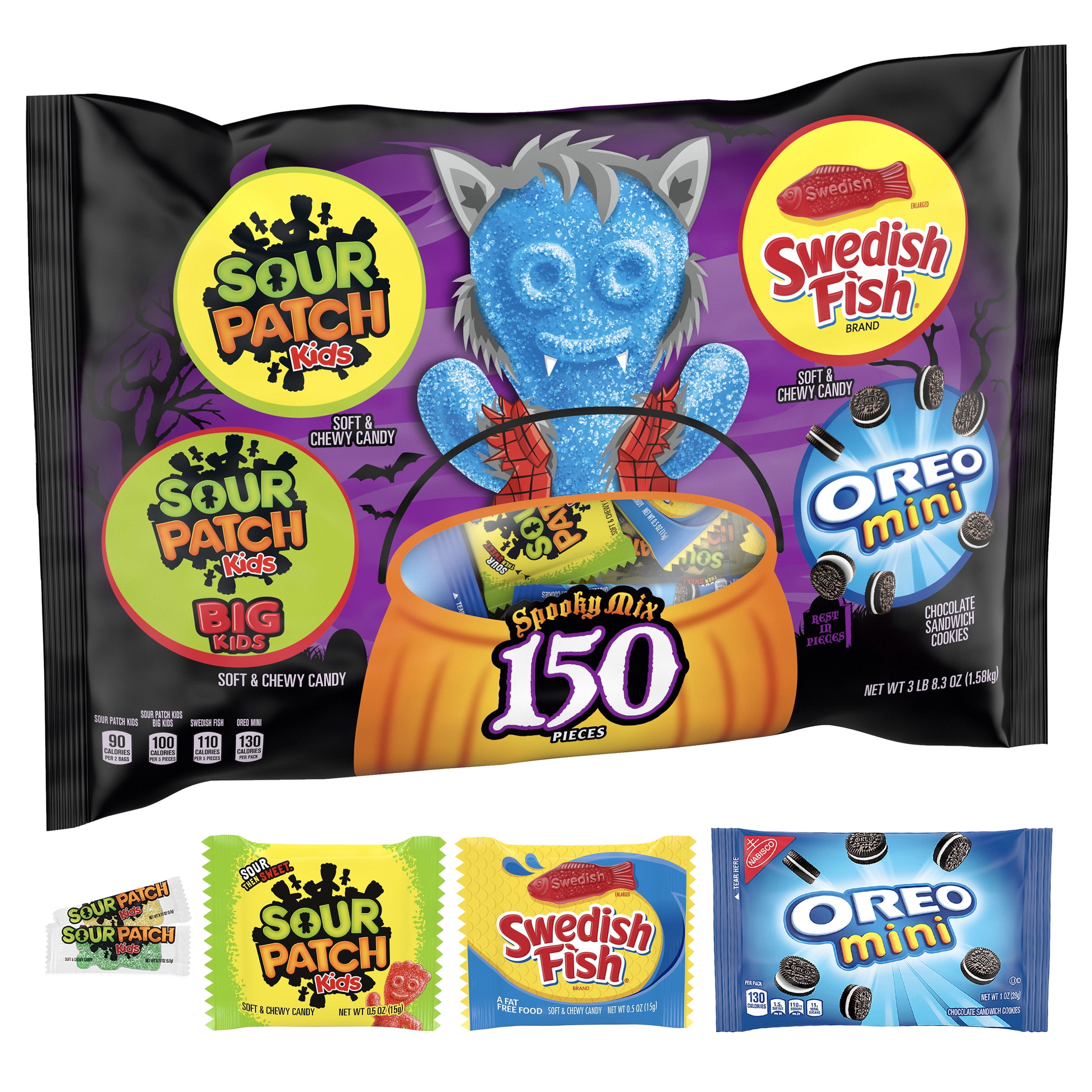SOUR PATCH KIDS, SWEDISH FISH & OREO Halloween Candy & Cookie Variety ...