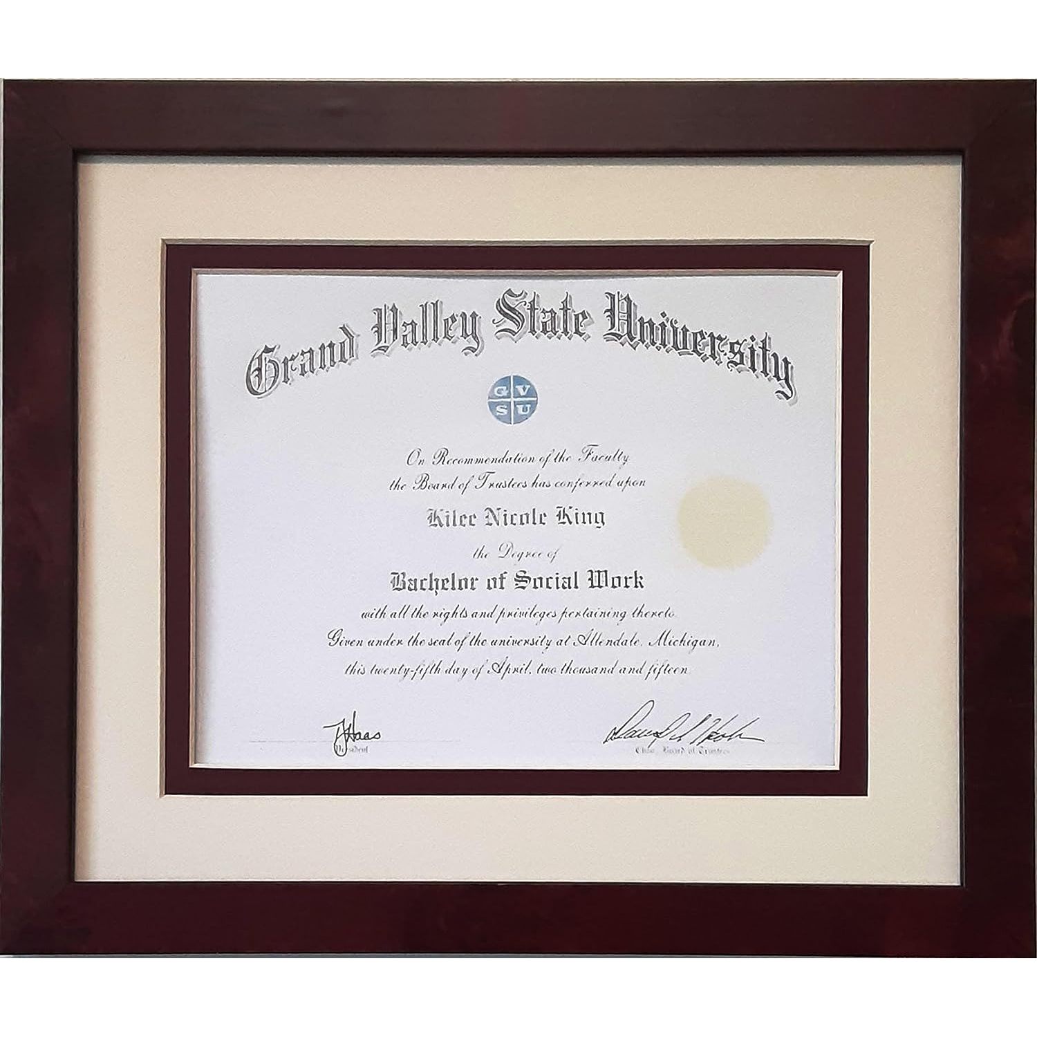 Graduation University Diploma Certificate 9x7 Picture Frame Double ...