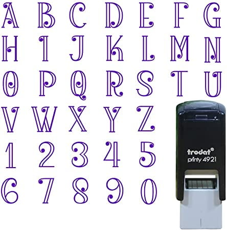 SAI DECORATIVE A to Z Alphabet or 0-9 Numbers Self Inking Initial ...