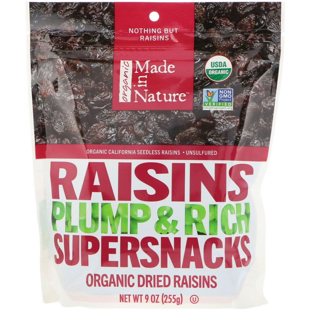 Made in Nature Organic Raisins, 9 oz - Walmart.com - Walmart.com