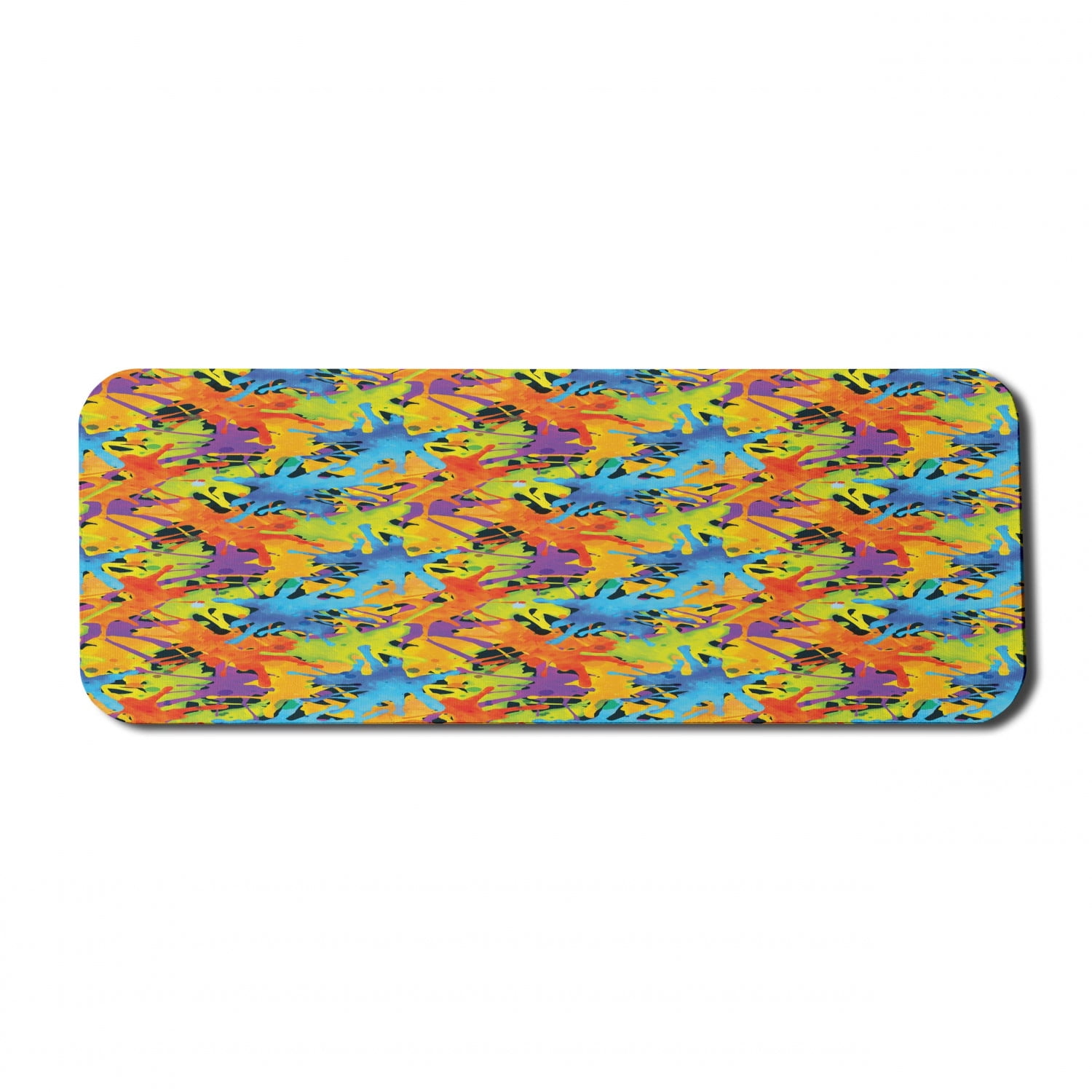 Abstract Computer Mouse Pad, Contemporary Style Color Splashes Vibrant ...