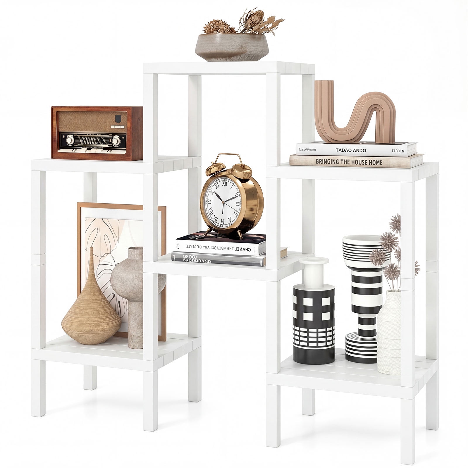 Click here for Gymax 6-Tier Plastic Modular Storage Shelves Open... prices