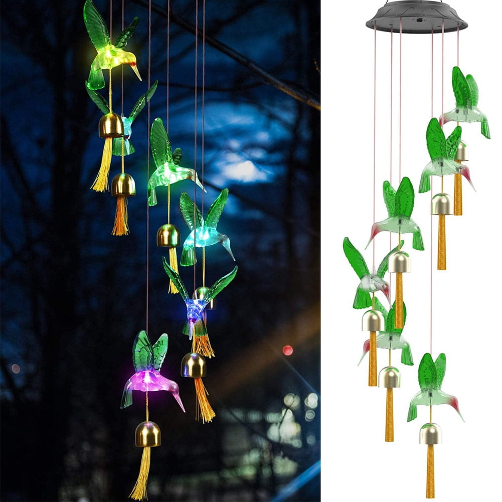 Solar Wind Chime Light, Color Changing Solar Powered LED Wind Chime ...