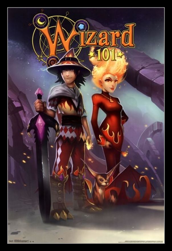 Wizard101 - Trio Laminated & Framed Poster Print (24 x 36) - Walmart.com