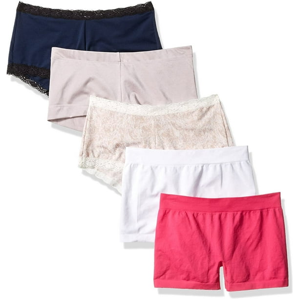 Maidenform Women's 5-Pack Boyshort Sampler Assortment Panties, Gentle ...