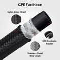 6AN Fuel Line Kit, 6AN Nylon Braided Fuel Line Hose Fitting Kit CPE ...