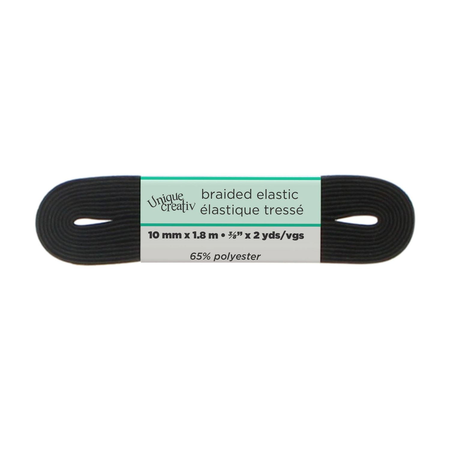 Click here for Unique Creativ Black Braided Elastic 10mm X 1.8m prices