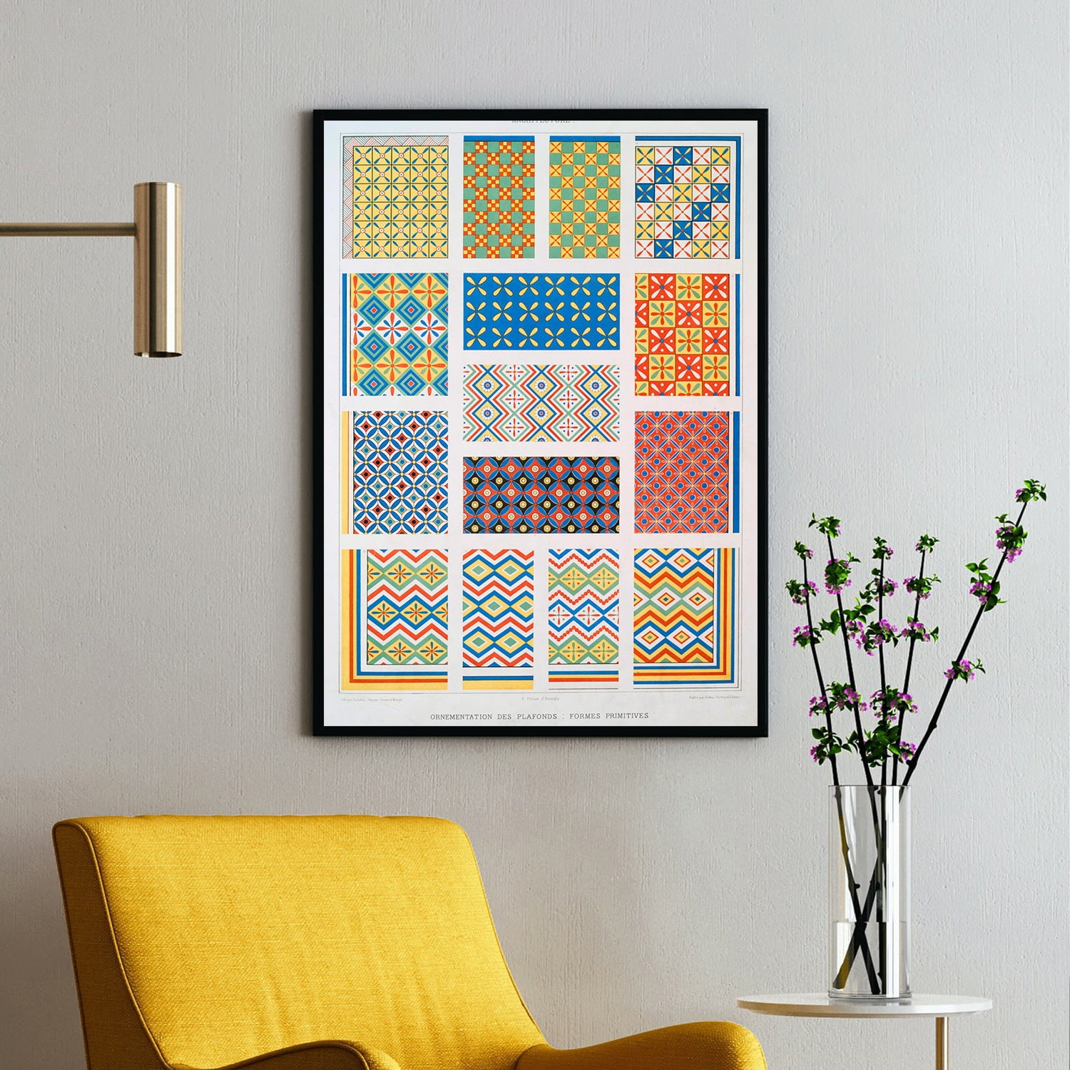 Ceiling Ornamentation : Primitive Forms - 1878 | Émile Prisse d'Avennes ...