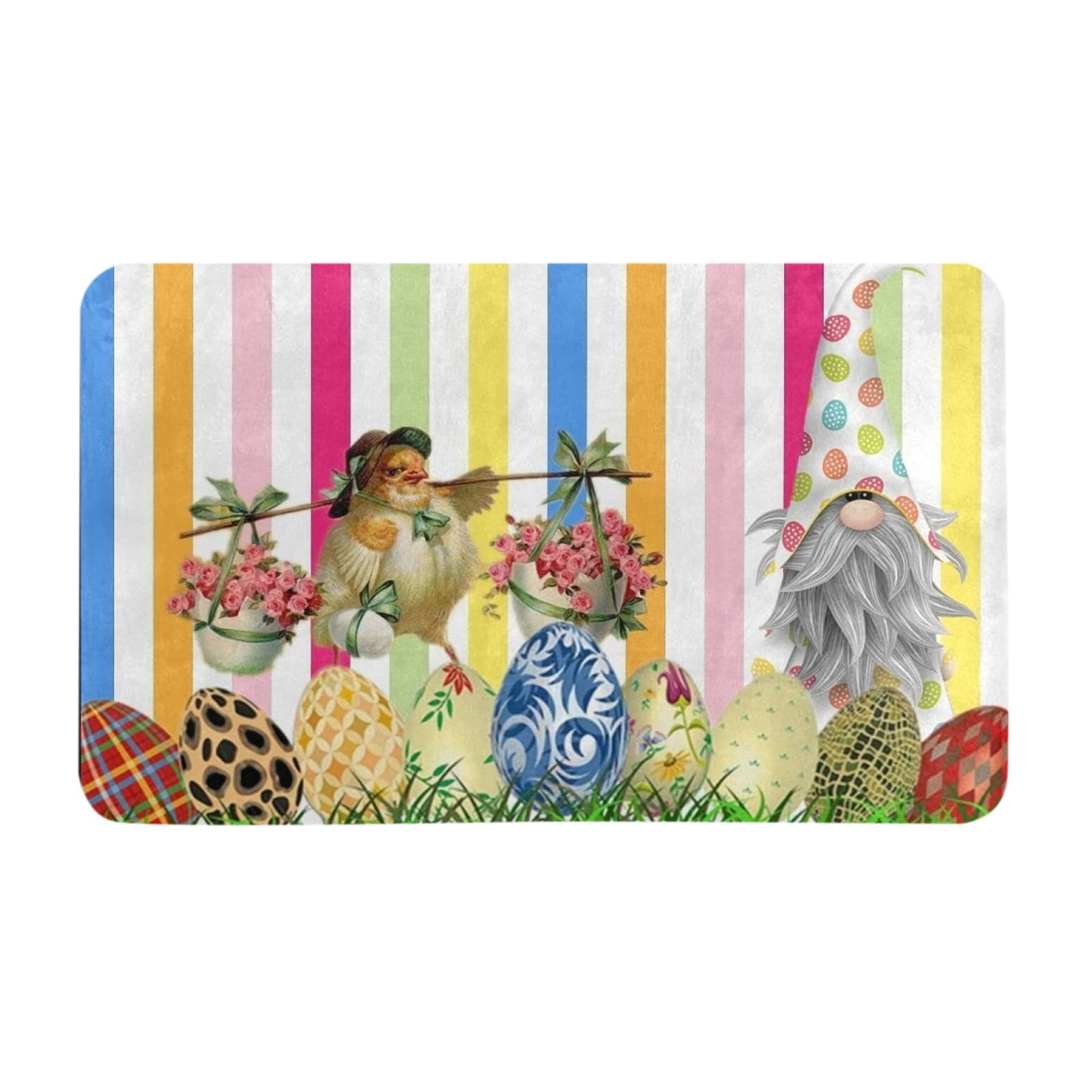 OAVQHLG3B Easter Gnome carpet Welcome Doormat Bunny Swedish Spring ...