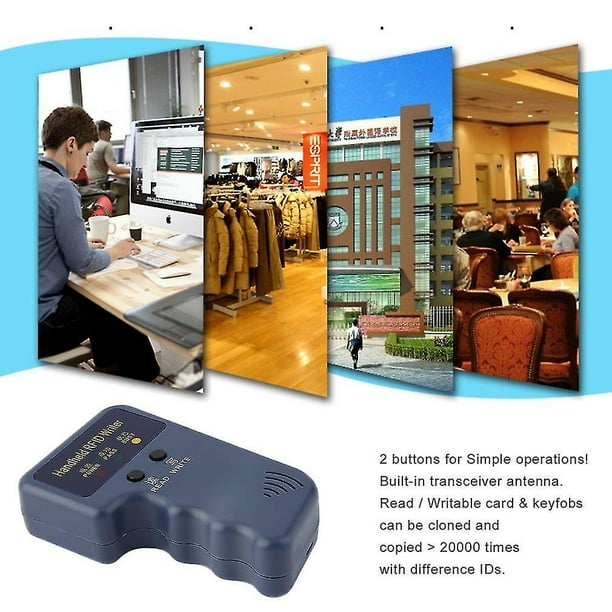 Handheld Rfid 125khz Em4100 Em410x Id Card Copier 3 Writable Tags And ...