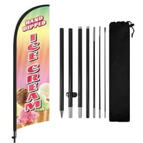 Ice Cream Feather Flag Kit w/Ground Spike, Green Outdoor Advertising ...