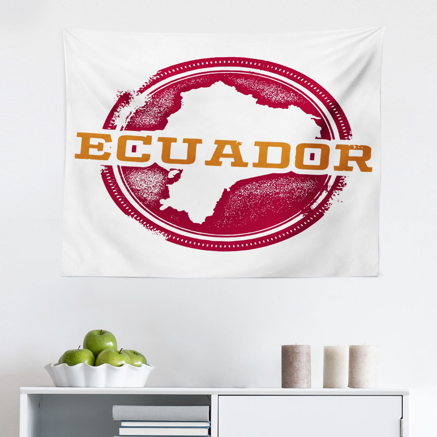 Ecuador Tapestry, I Heart Ecuador Lettering Simple Calligraphic ...