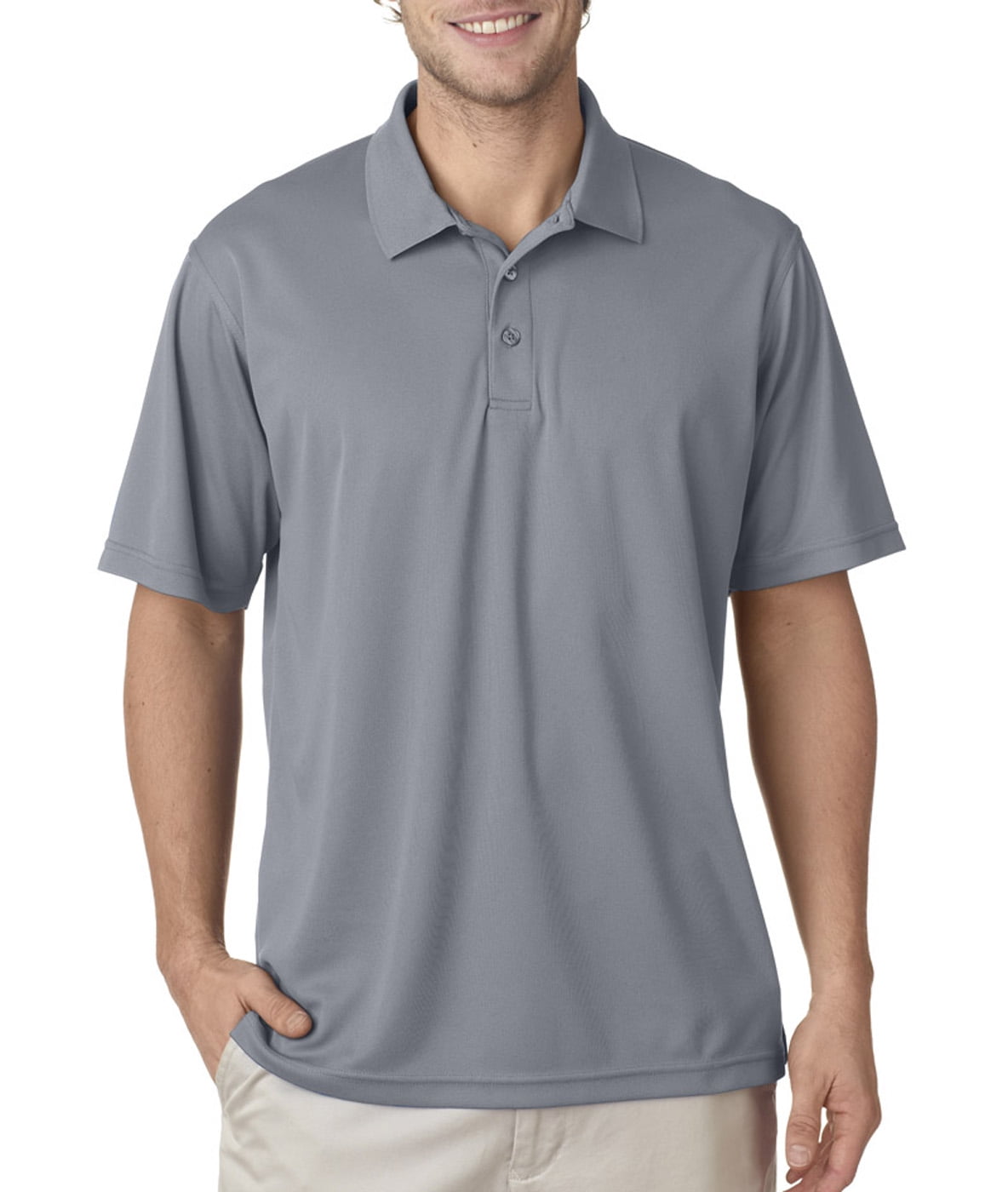 UltraClub Men's Tall Cool & Dry Short Sleeve Mesh Piqué Polo - 8210T ...