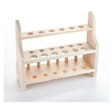 Eisco Labs Beechwood Test Tube Rack, 12 Tube Capacity, 7/8" (22mm ...