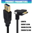 90 Degree Type C to USB3.0 Cable 30cm/1m/2m With Locking Screw Secure ...