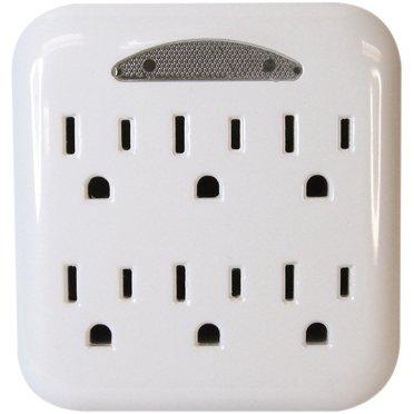 GE 6 Ac Grounded Tap Outlet, White, 2 Pack, 46852 - Walmart.com