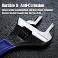 8-Inch Adjustable Wrench, Cr-V Steel Wide Jaw, Black Oxide Finish ...