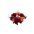 Artificial Sunflower and Maple Leaf Candle Ring Wreath, Harvest Themed ...