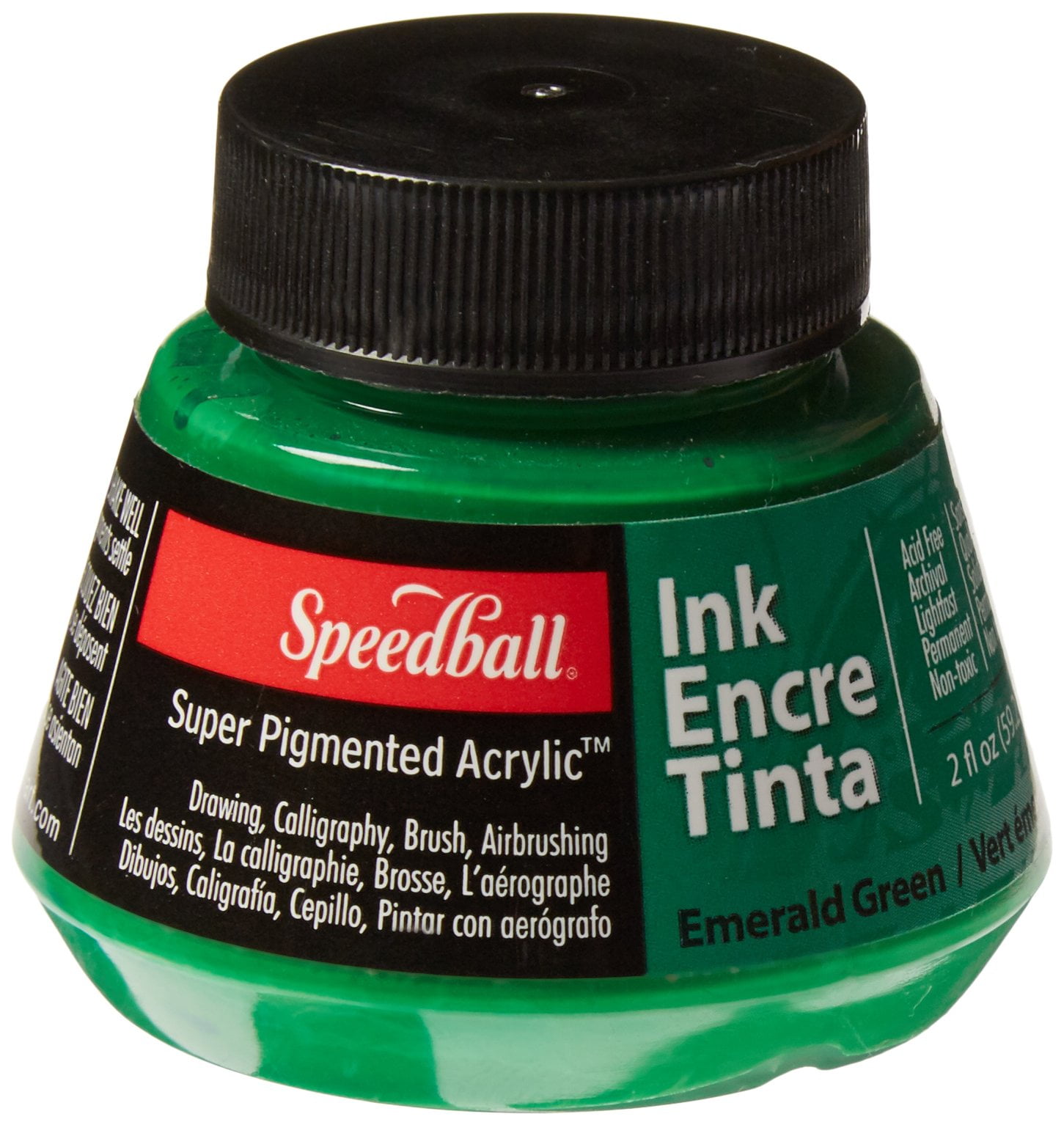 Speedball Super Pigmented Acrylic Ink, 2 oz., Emerald Green - Walmart.com