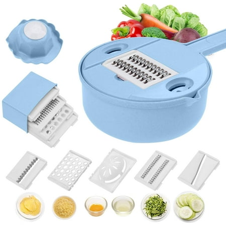 Household Spiral Vegetable Cutter with 3 Blades, Foldable Vegetable ...