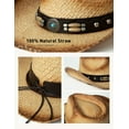 Comhats Cowboy Hats for Women Cowgirl Western Style Round Up Straw ...