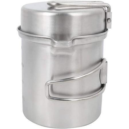 Hiking Pot -Outdoor Portable Stainless Steel Cookware Set Pot Cooker ...