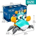 SZBXD Crawling Crab Baby Toy with Music, LED Lights, Automatic Obstacle ...
