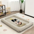 Costway Inflatable Toddler Travel Bed, Portable Kids Air Bed for ...