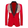 Glitter Sequin Wing Design Stage Performance Jacket for Men, Formal ...