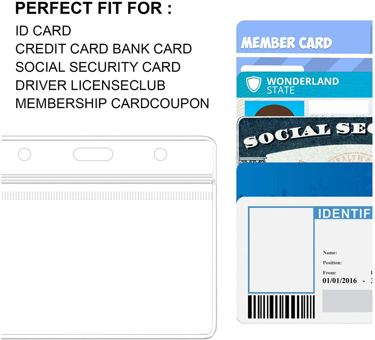 Buy CDC ID Card Protector Record Vaccine Cards Cover Holder COVID-19 4 ...