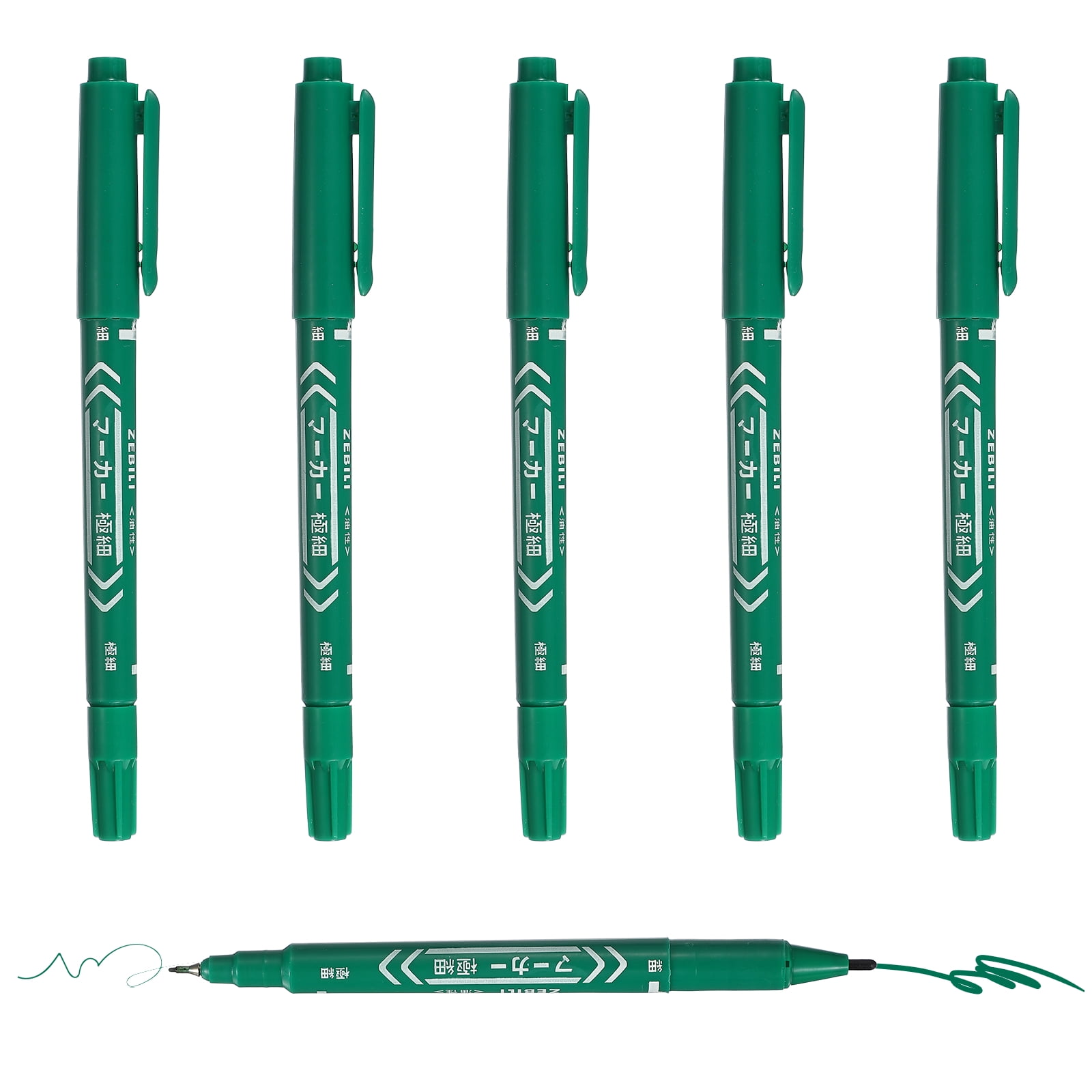 Click here for Uxcell Twin Tip Permanent Markers  6 Pack Green Fi... prices