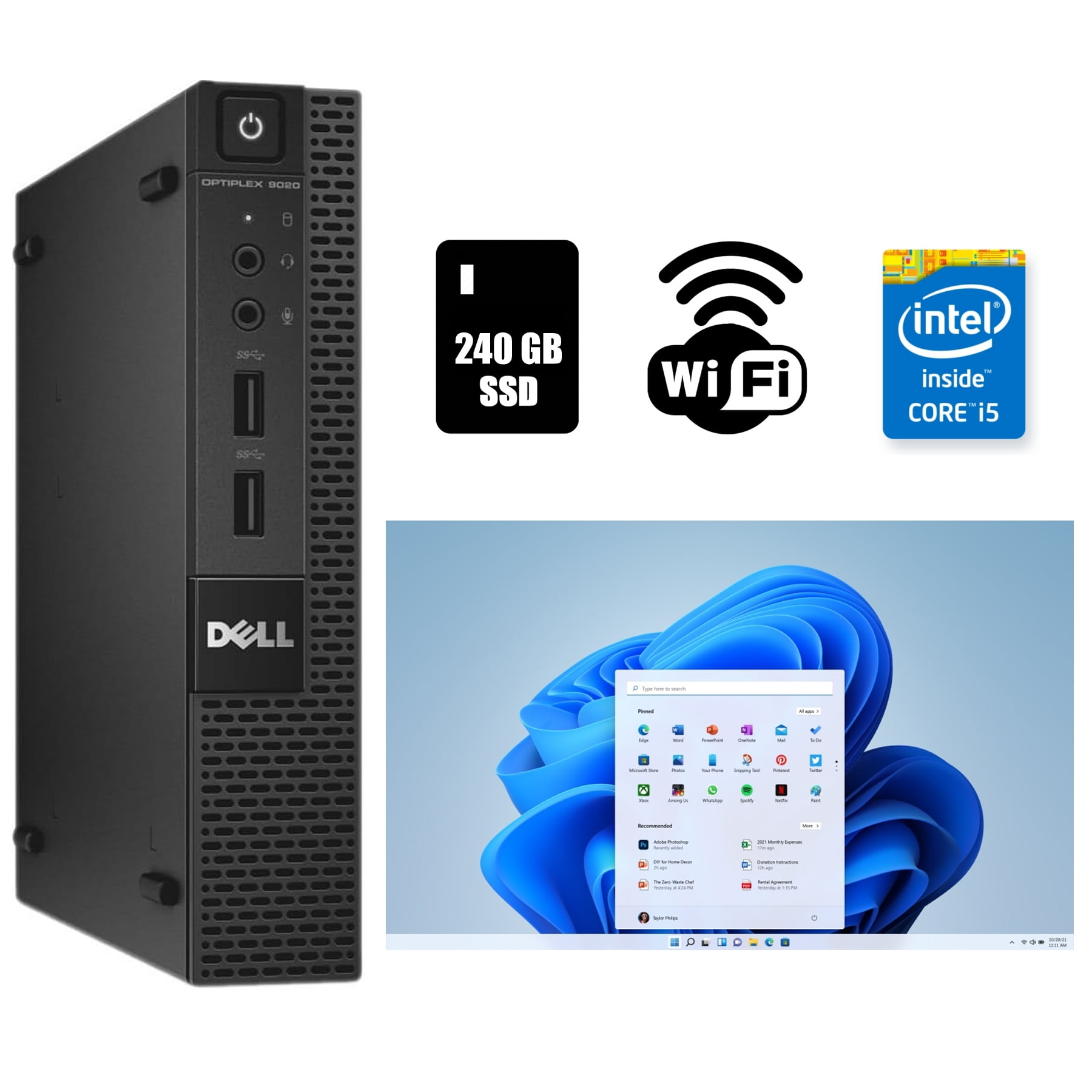 Dell Restored OptiPlex 3020 Micro Desktop, Core i5, 16GB RAM, 240GB SSD ...