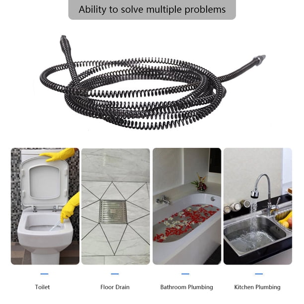 TB&W 1/2/3/4/5/8/10 Meter Pipe Unclogger 10mm Dia Drain Dredging Spring ...