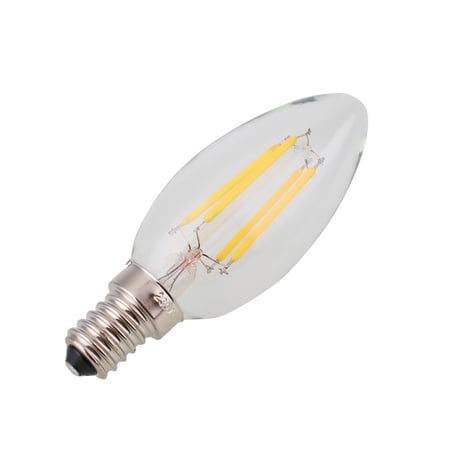 E14 4W LED COB Filament Light Candle Bulb Chandelier 440LM 110V ...