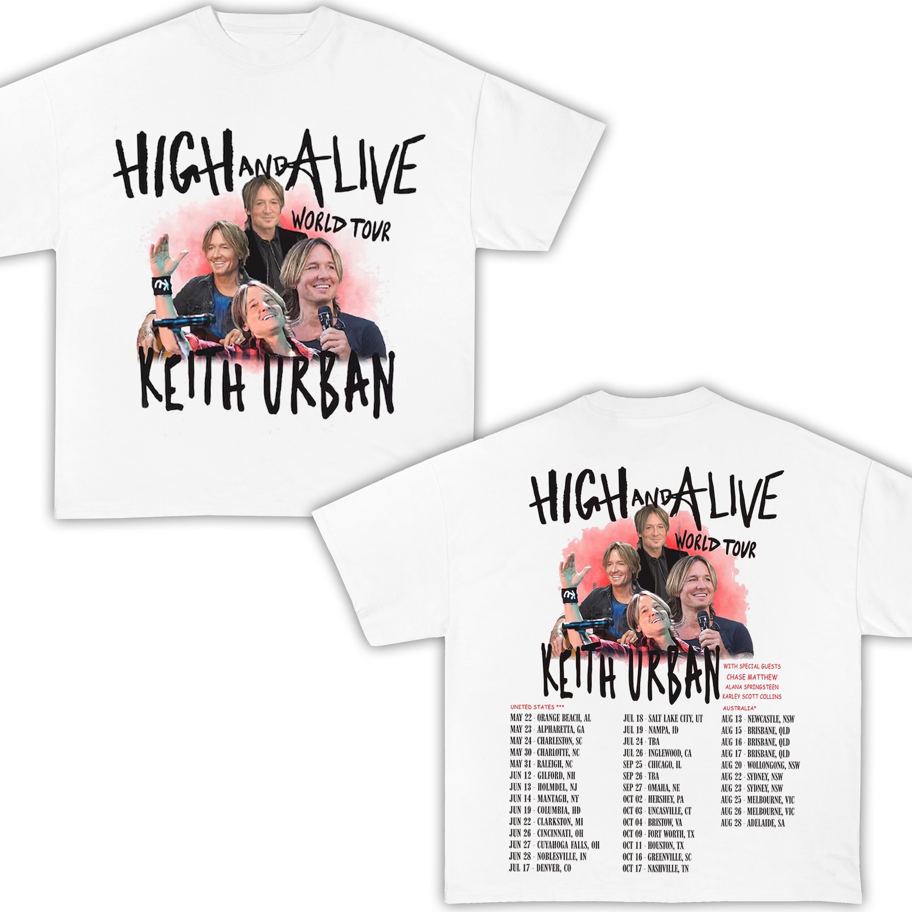 Keith Urban High And Alive Tour 2025 Shirt, Keith Urban 2025 Concert ...
