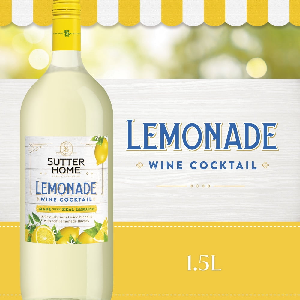 Sutter Home Lemonade Wine Cocktail, 1.5L Wine Bottle – Walmart ...