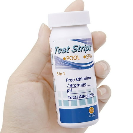 3-in-1 50 Pieces/Bottle pH Indicator Safety Total Hardness Swimming ...