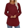 Dealovy Womens Sweaters Cotton Ribbed Knitted Breathable Crew Neck ...