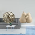 3 Pieces Metal Wall Hanging Sculpture Decorative Bookend Iron Ceramic ...
