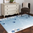 Blue Ombre Christmas Tree Washable Rug 2.7x5 Area Rug for Living Room ...