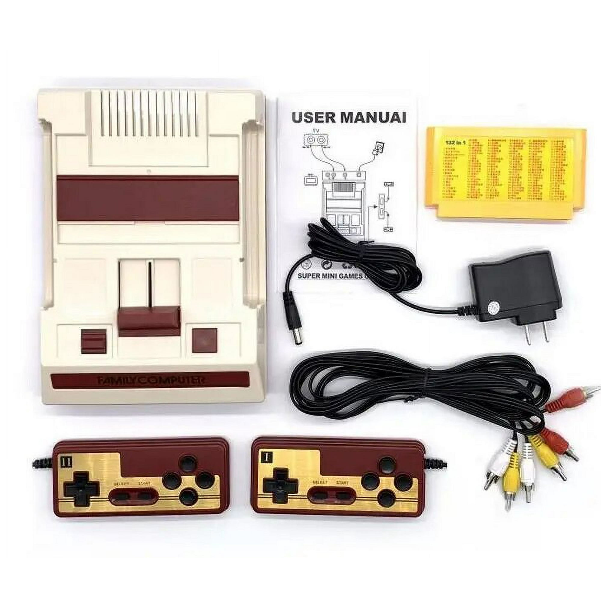 Super new 8 bit TV Game Player rs 35 red and white game machine 632 game double play nostalgic FC card game machine black with box