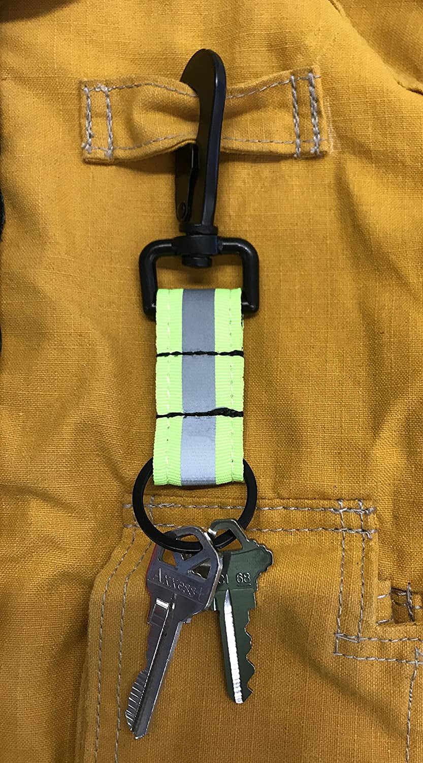 LINE2design Reflective Firefighter Key Ring - Fire Rescue Nylon ...