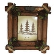 Rustic Western 8"X10" Photo Frame with Festive Pinecones and Wooden ...
