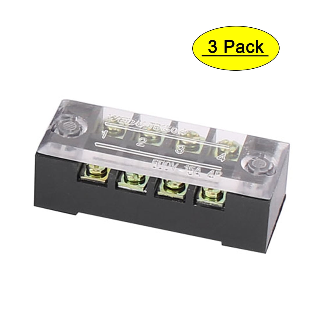 Unique Bargains 10 Pcs 4 Positions Dual Rows Cable Wiring Barrier Screw ...