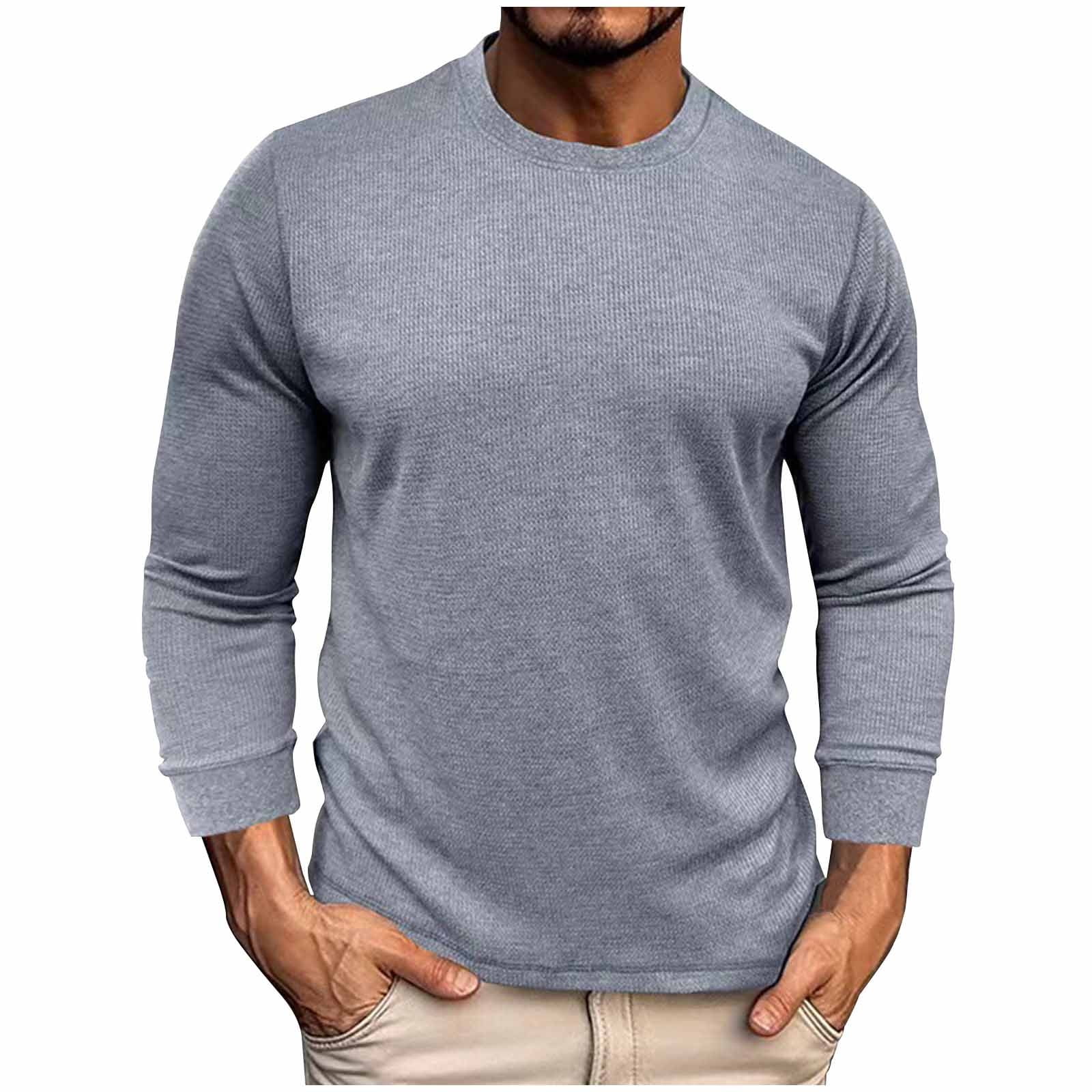 Click here for Jalioing Mens Crew Neck Shirt Casual Basic Long Sl... prices