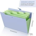 1 Pcs Expanding File Organizer With 4 Pockets,Accordion File Folders ...